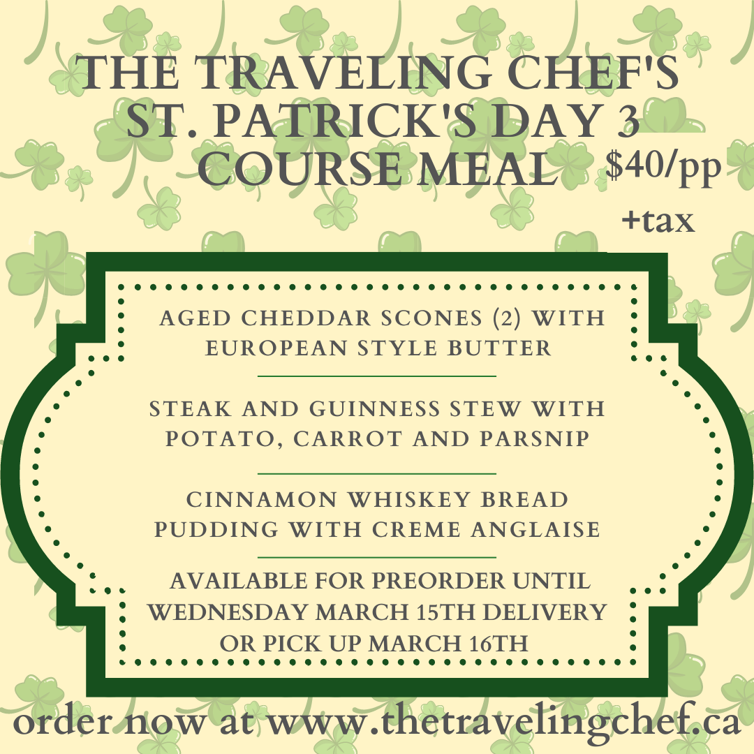 2023 St. Patrick's Day Menu – The Traveling Chef